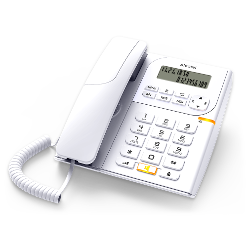 Alcatel T58 CE Analog Corded Phone - White